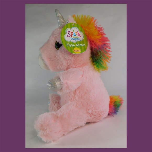 Toys | Sparkly Rainbow Unicorn Spark Create Imagine Plush Animal | Poshmark